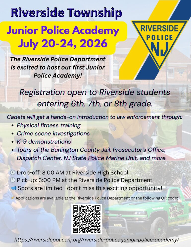 Riverside Police Junior Police Academy – Riverside Police NJ
